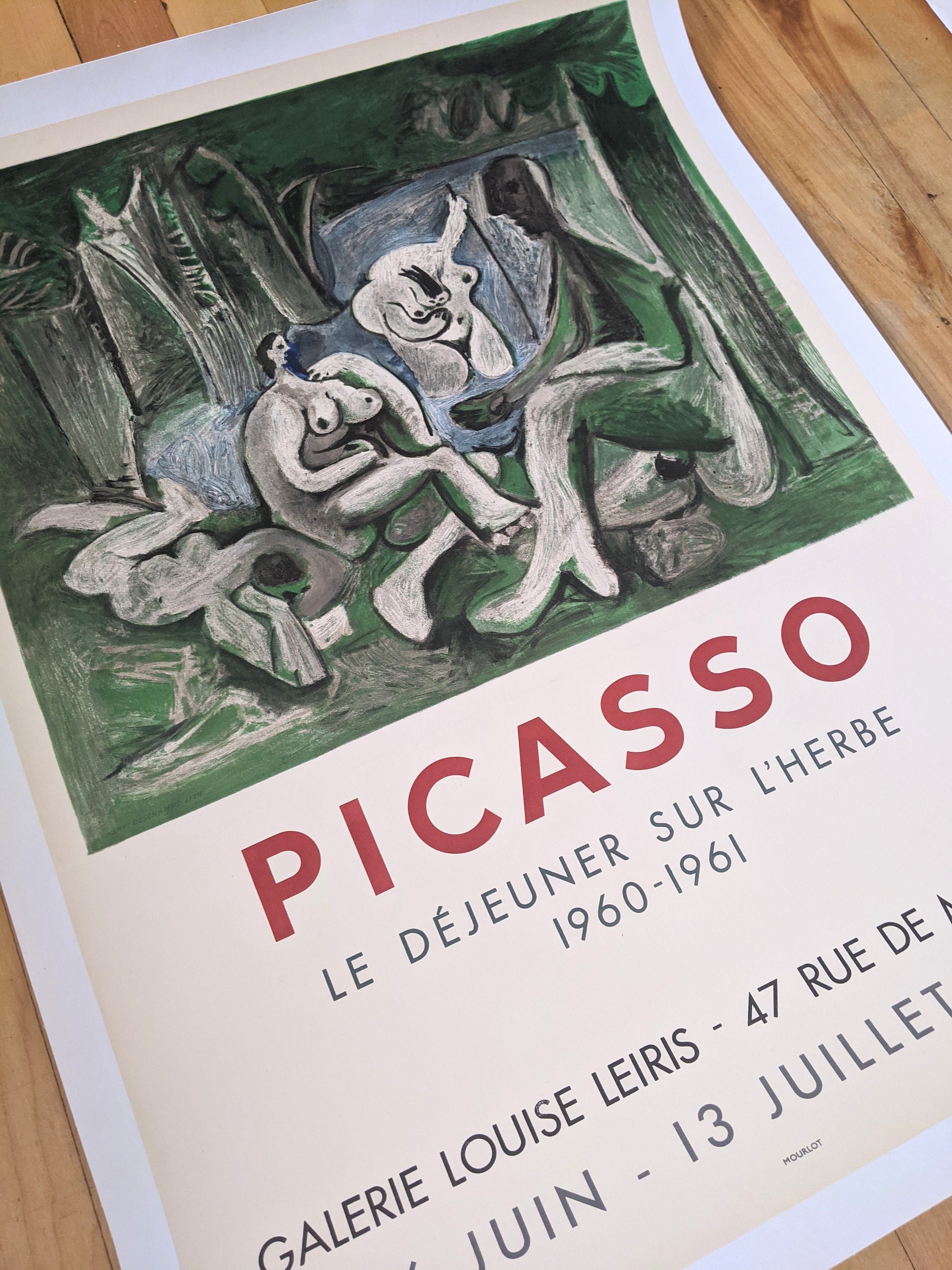 Cartel original de Picasso "Dejeuner Sur L'herbe" 1962 - Etsy España