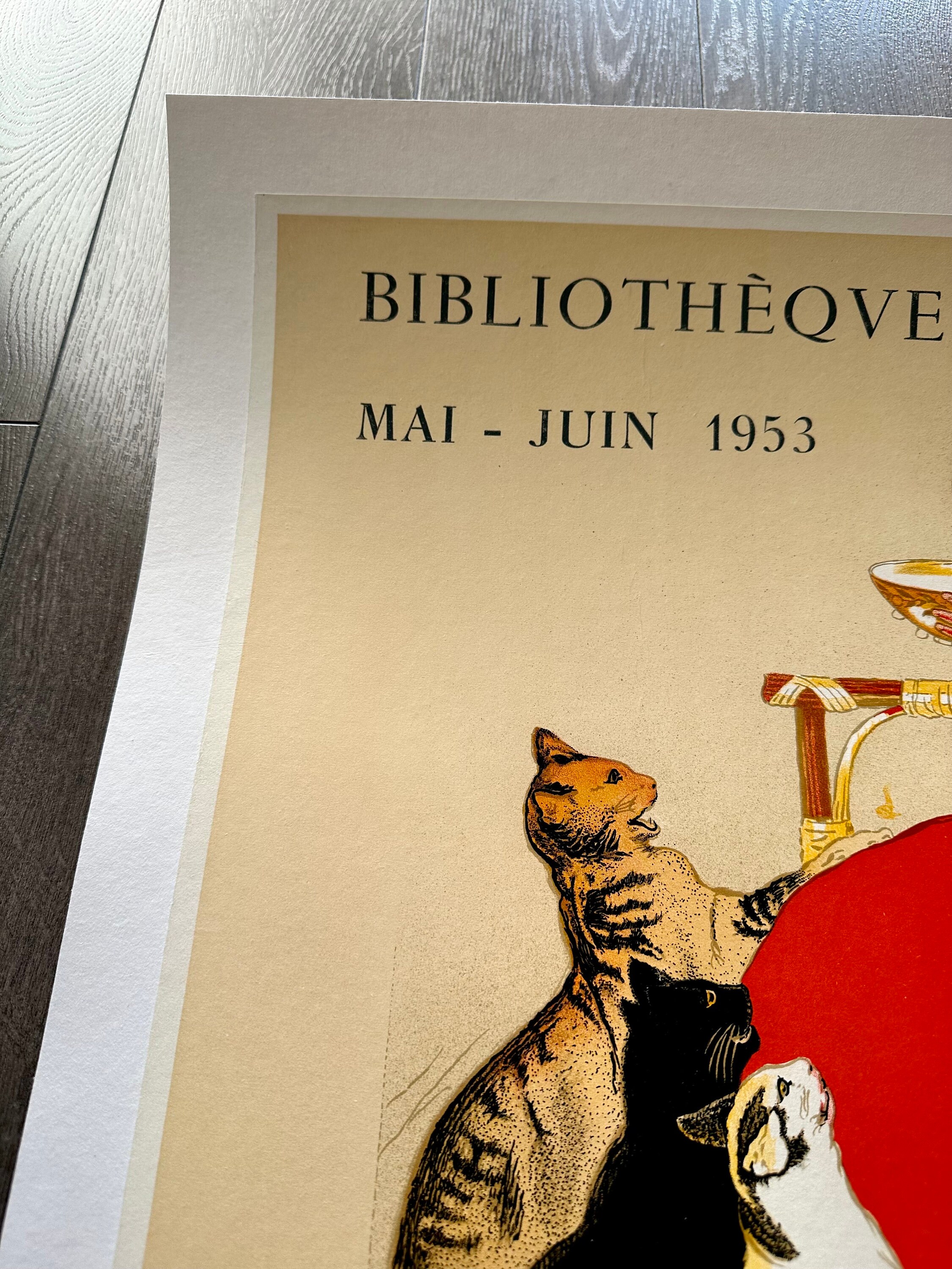 Original Steinlen Poster Bibliotheque Nationale, 1953 - Etsy