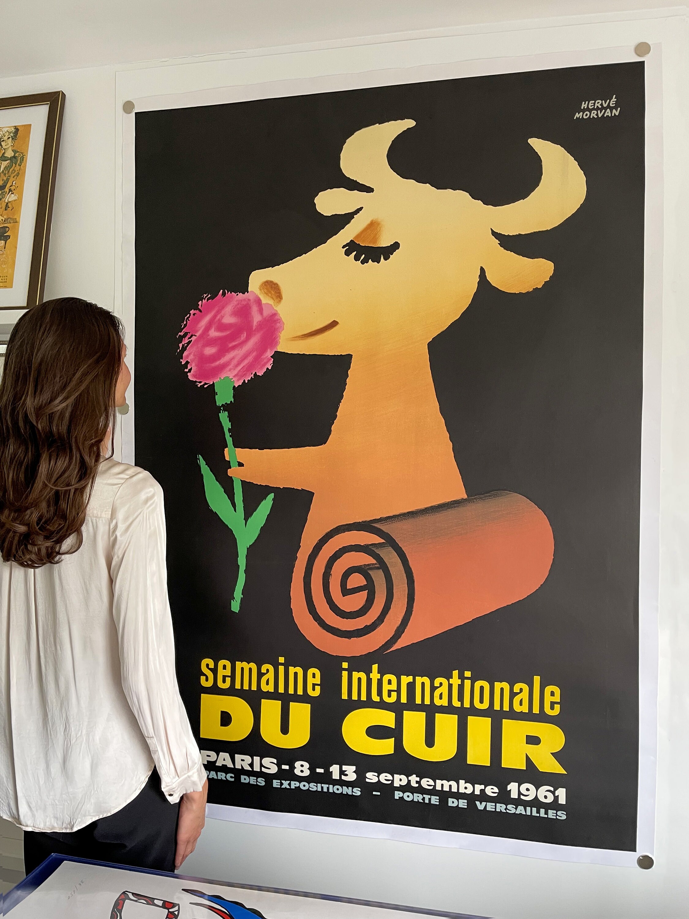 Original Herve Morvan Poster Semaine Internationale Du Cuir, 1961 (big ...