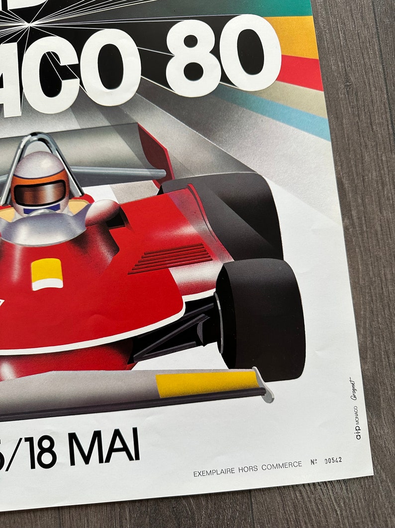 Original Formula 1 Poster Grand Prix Monaco 1980 numbered - Etsy