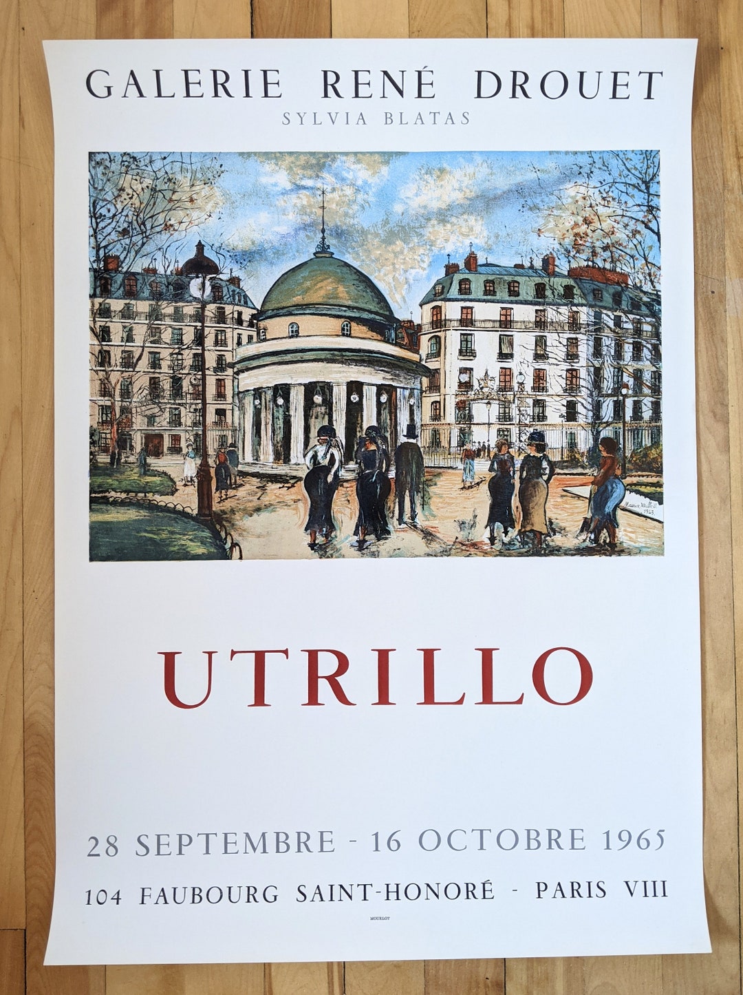 Original Lithography Poster Maurice Utrillo 'galerie Rene Drouet' 1965 ...