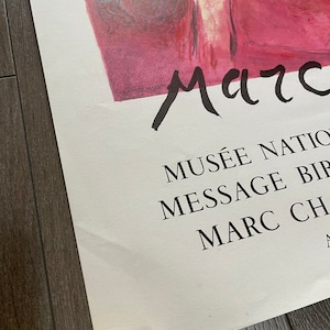 Original Lithographic Poster Marc Chagall « Musée National Message ...