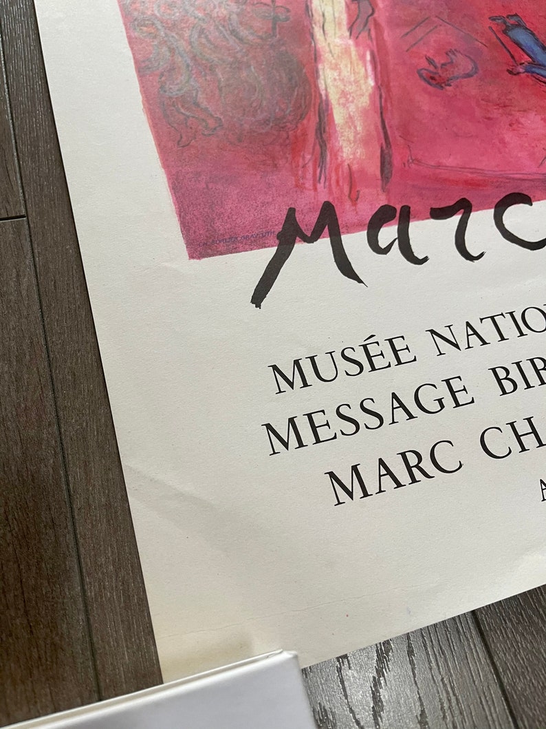 Original Lithographic Poster Marc Chagall « Musée National Message ...