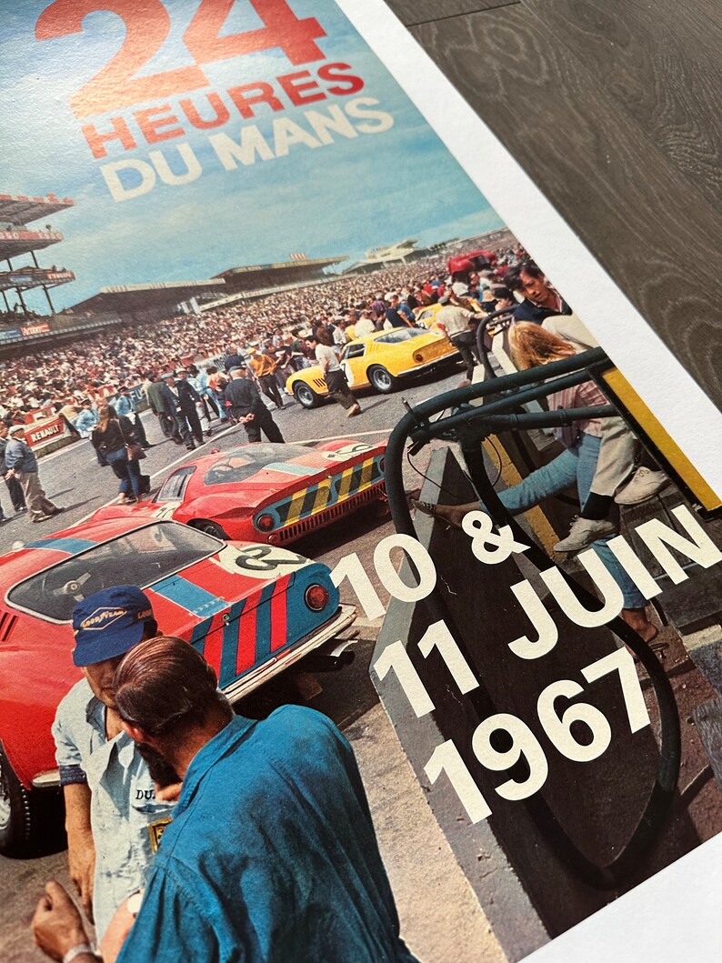 Original Poster Le Mans 24 Hours Race 1967 - Etsy