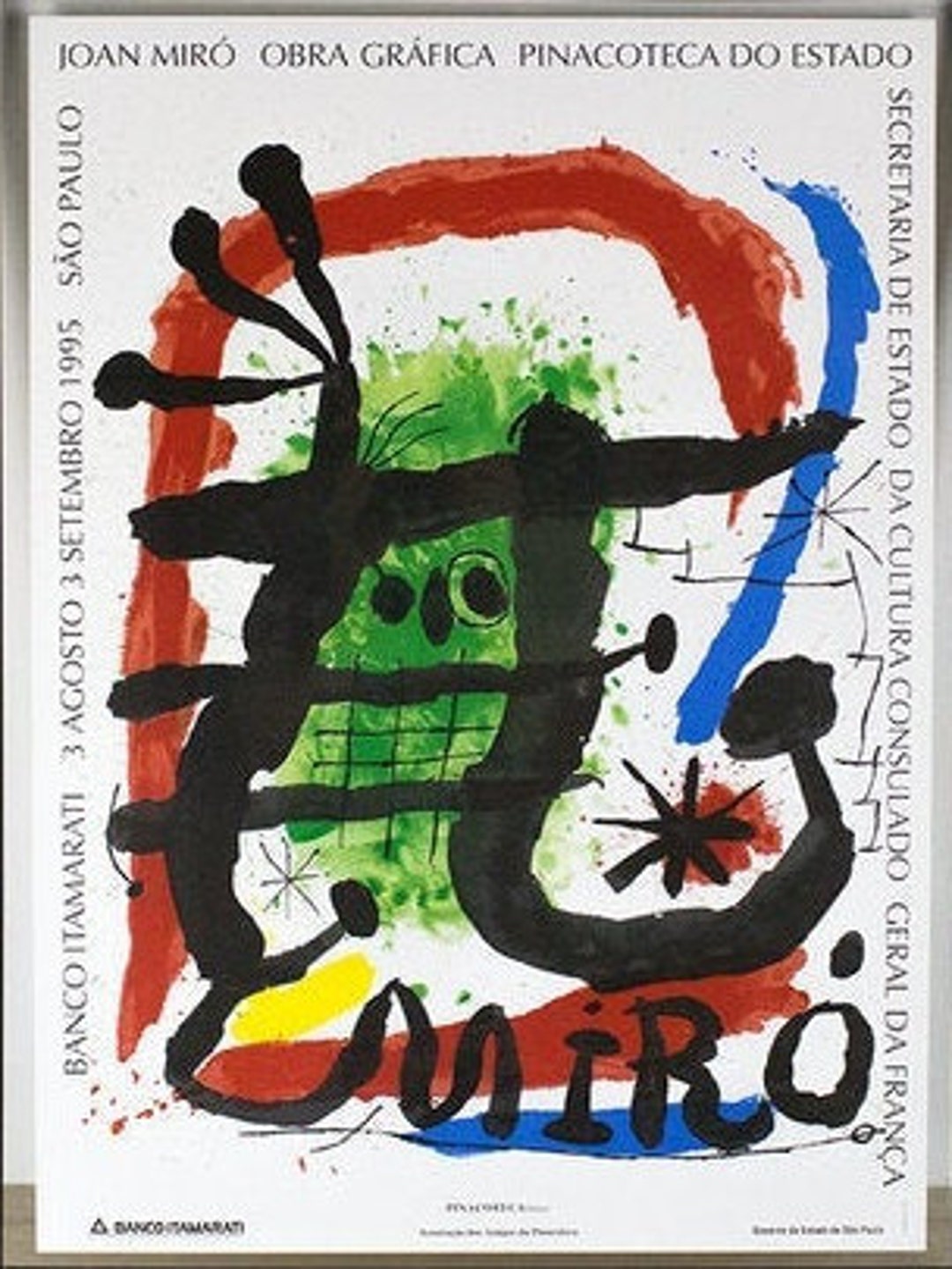Original Vintage Miro Exhibition Poster 1995 - Etsy