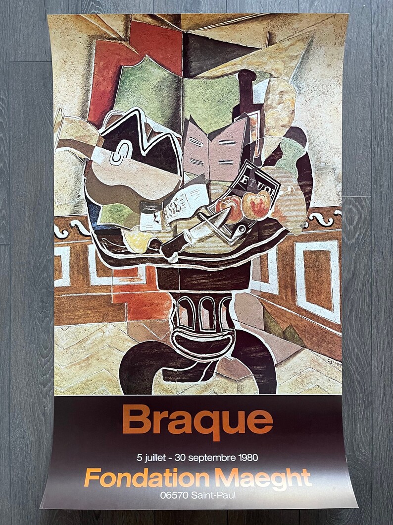 Original Poster Braque Maeght - 1980 - Etsy