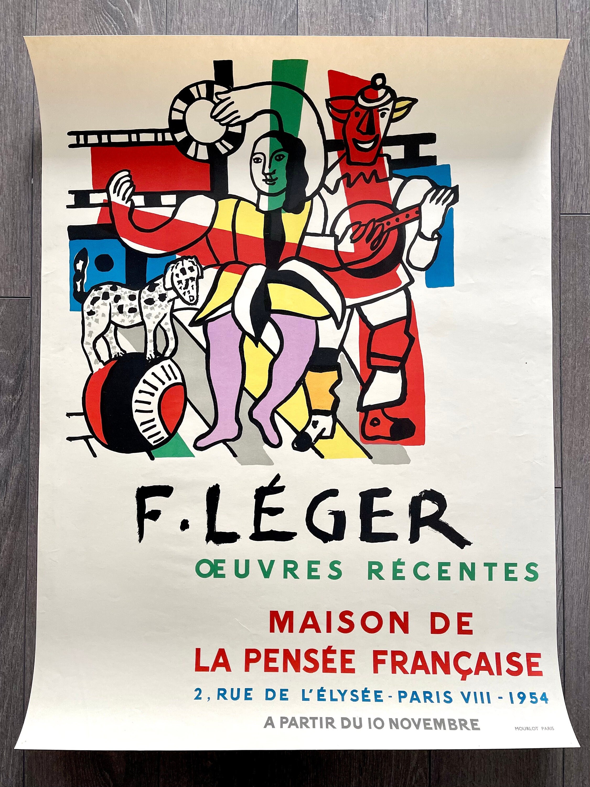 Original Lithographic Poster by Fernand Leger, 1954 - Etsy
