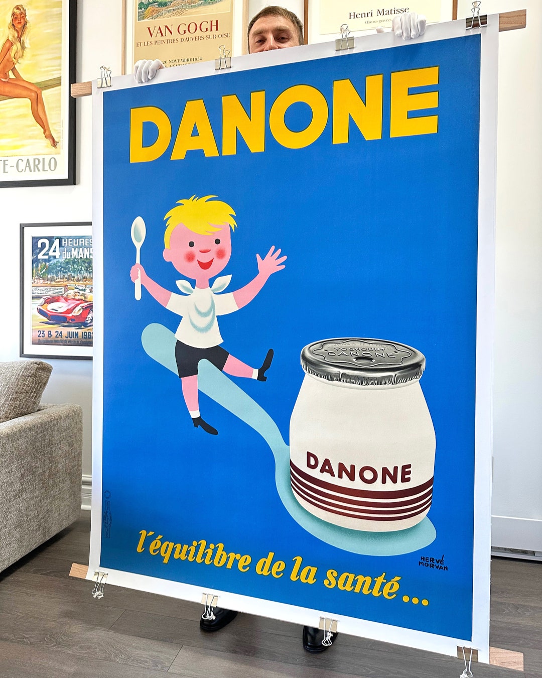Original Danone Poster "l'équilibre De La Santé" by Hervé Morvan 1954 ...