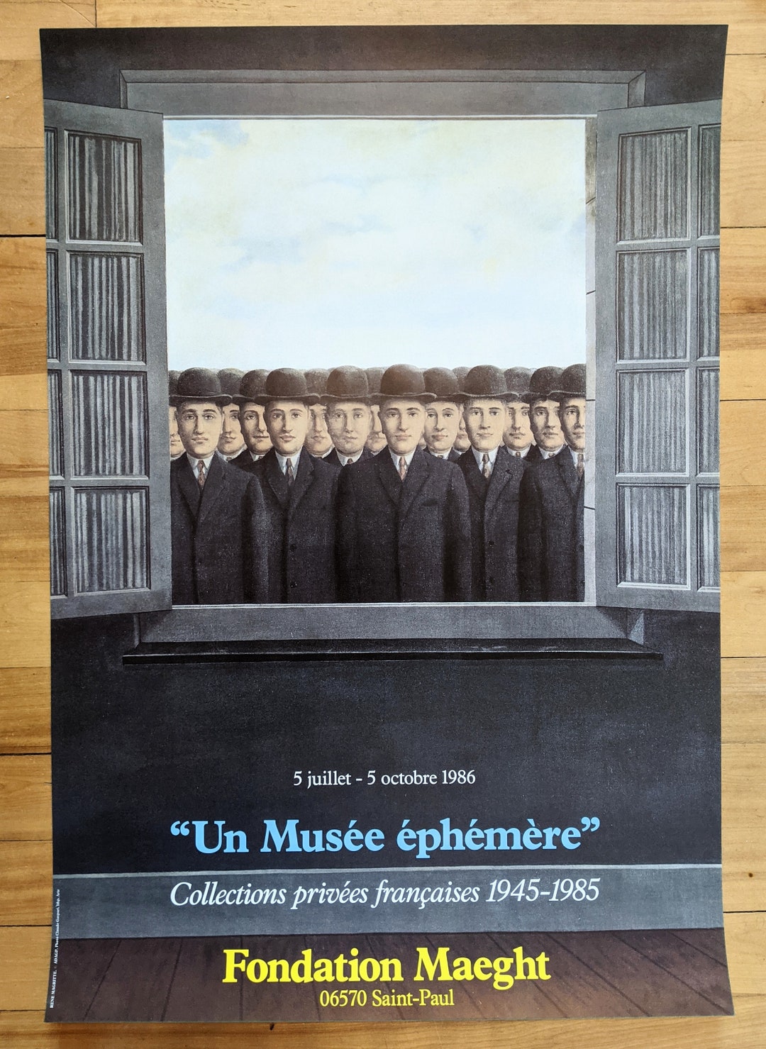Original Magritte Exhibition Poster Maeght 1986 - Etsy