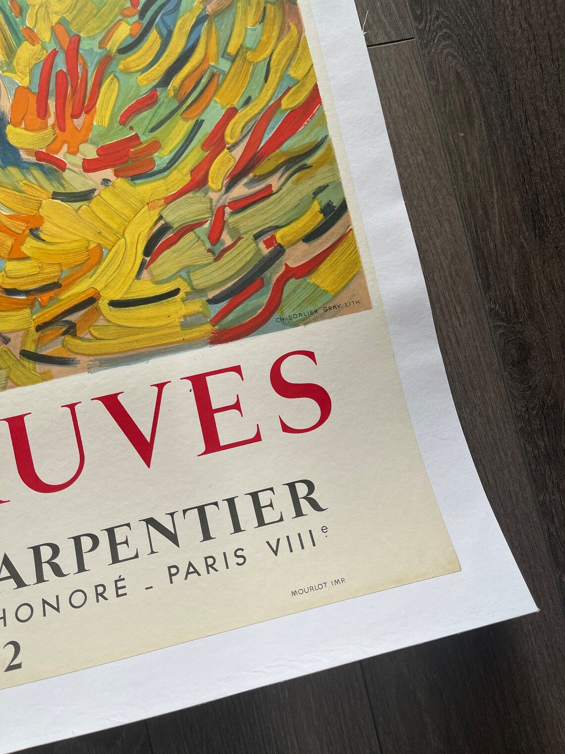 Original Lithographic Poster Les Fauves Galerie Charpentier 1962 ...