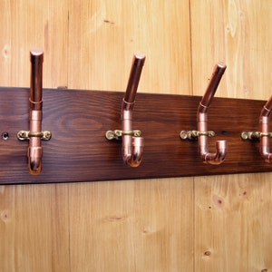 Copper Coat Hook Plaque, Towel Hooks Plinth, Mounted Dog Lead Hooks ...