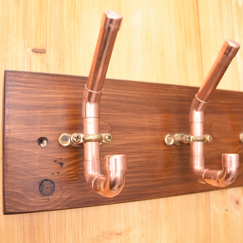 Copper Coat Hook Plaque Towel Hooks Plinth Mounted Dog Lead - Etsy