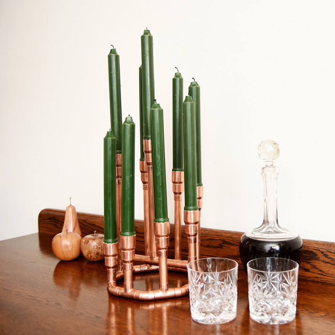 Copper Candelabrum, 9 Arm Candelabra, Candle Stick Holder, Table Centre ...