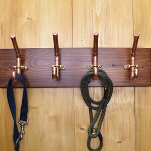Copper Coat Hook Plaque, Towel Hooks Plinth, Mounted Dog Lead Hooks ...
