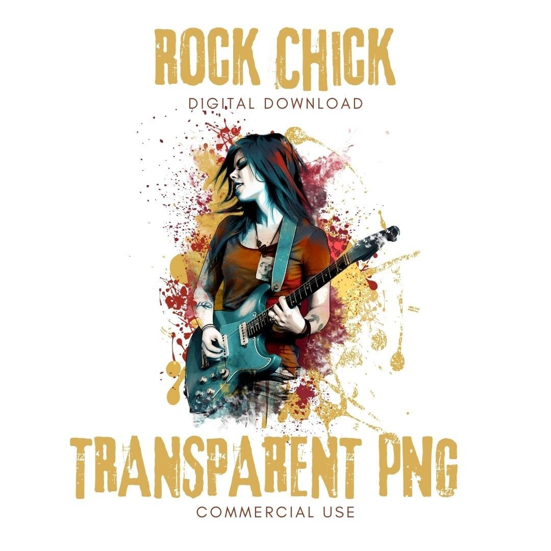 Rock Chick | Heavy Metal | Grungy Design - Etsy