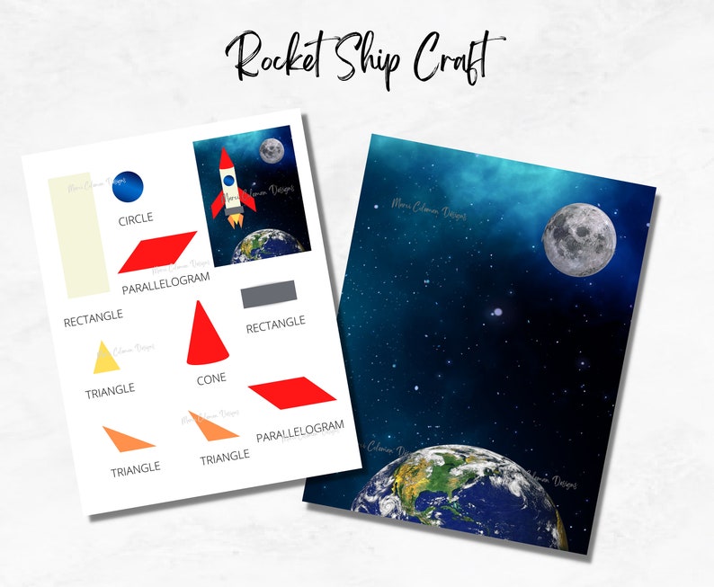 Rocket Ship Craft Build a Spaceship Kids Craft Printable - Etsy