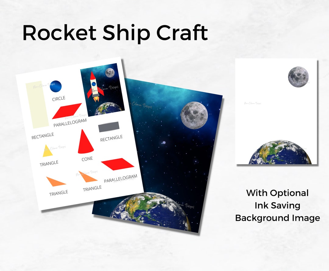 Rocket Ship Craft | Build a Spaceship Kids Craft | Printable Instant ...