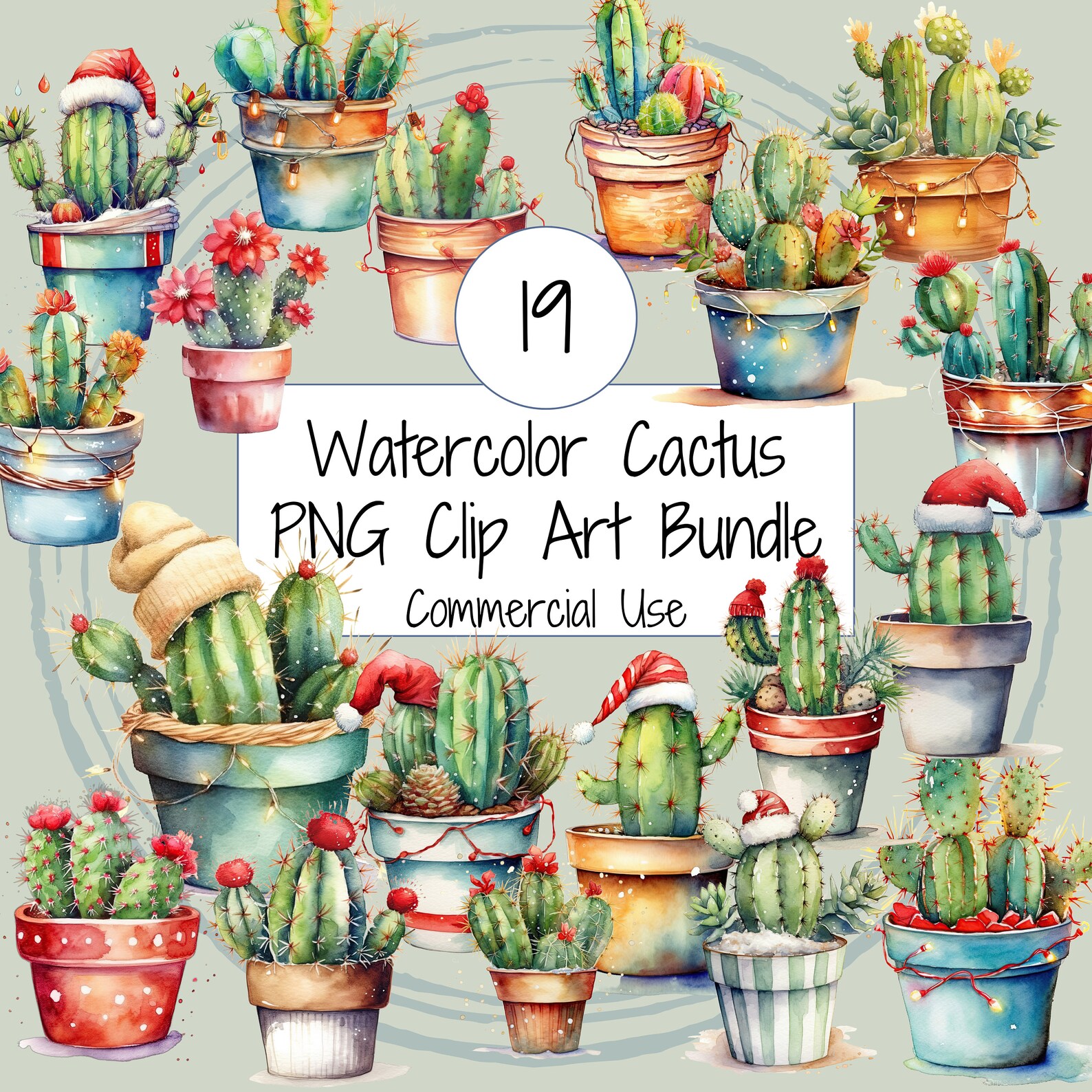 Cactus Clipart Pack | 19 High Quality PNG Clip Art File Bundle - Etsy