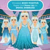 7 BODY POSITIVE Pink Princess Dresses With 1 Doll Set, Printable Paper ...