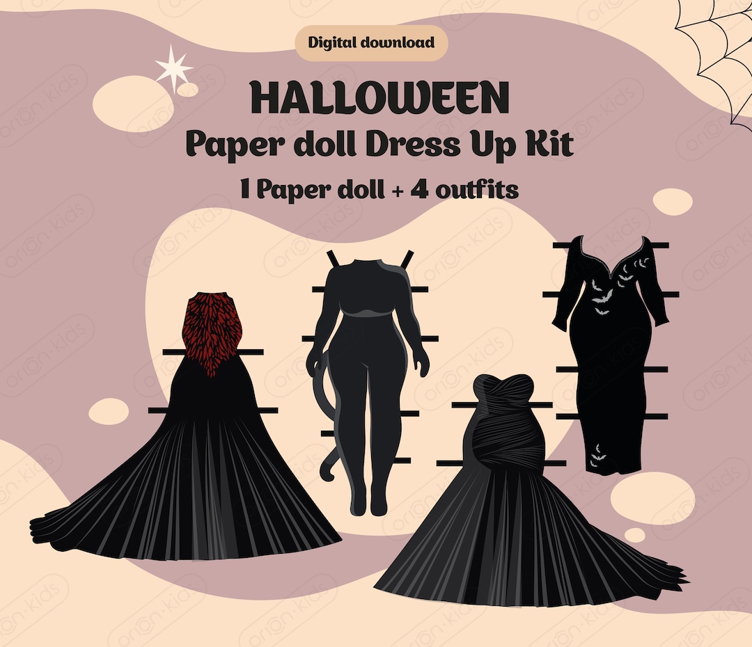 HALLOWEEN Stylebody Positive Printable Dress up Kit - Etsy