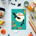 Set of 6 Halloween Printable Postcards Instant Download Cute Halloween ...