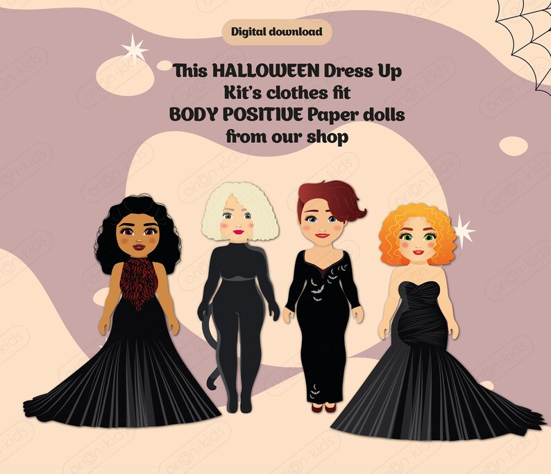 HALLOWEEN Stylebody Positive Printable Dress up Kit - Etsy