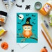 Set of 6 Halloween Printable Postcards Instant Download Cute Halloween ...