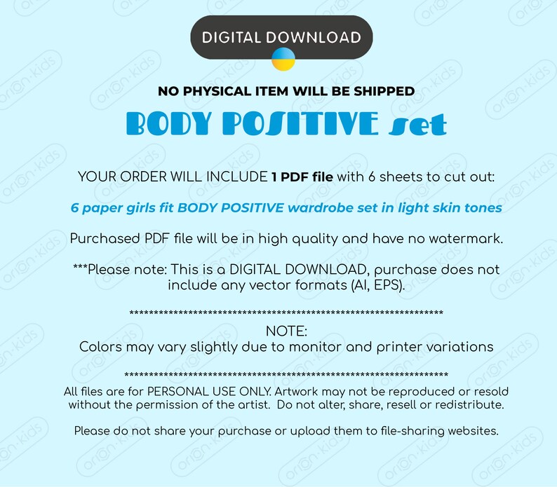 6 Body Positive Printable Paper Dolls - Etsy