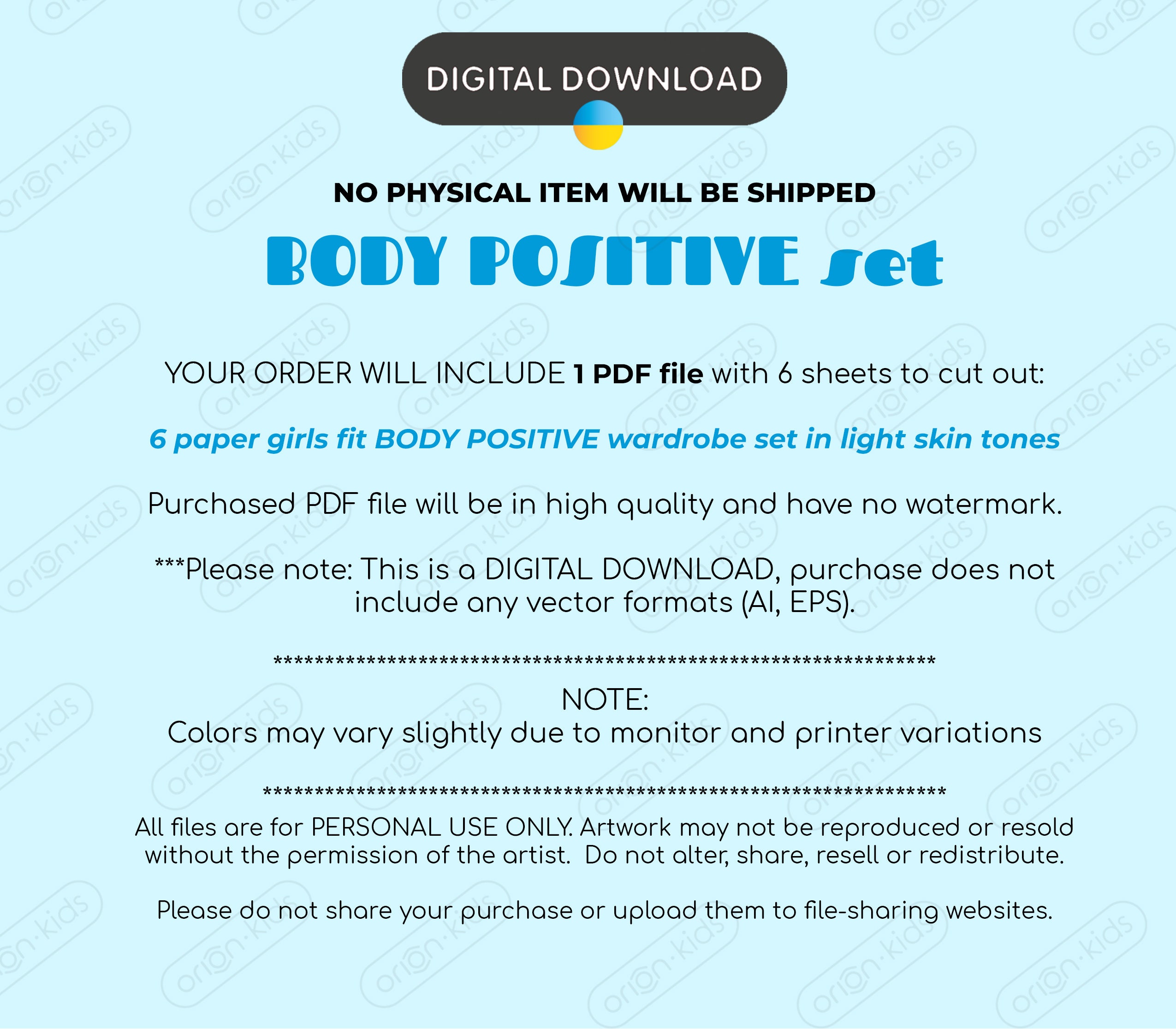 6 Body Positive Printable Paper Dolls - Etsy