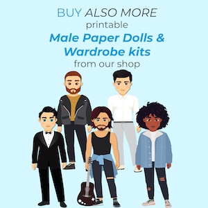 HALLOWEEN Style Printable Dress up Kit, Paper Doll, Body Positive Doll ...