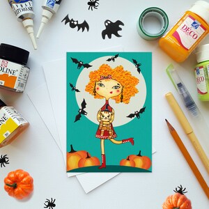 Set of 6 Halloween Printable Postcards Instant Download Cute Halloween ...