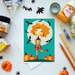 Set of 6 Halloween Printable Postcards Instant Download Cute Halloween ...