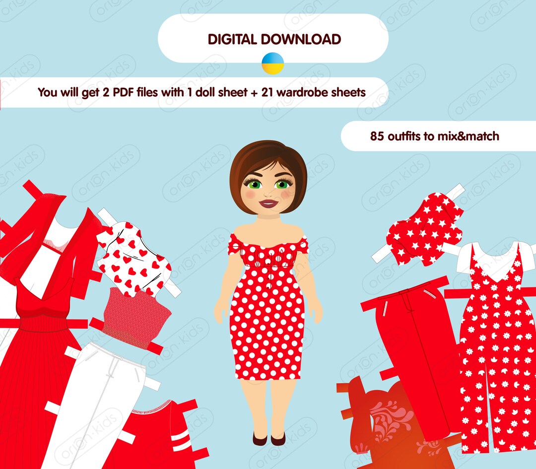Body Positive Printable Paper Doll Printable Paper Doll and - Etsy ...