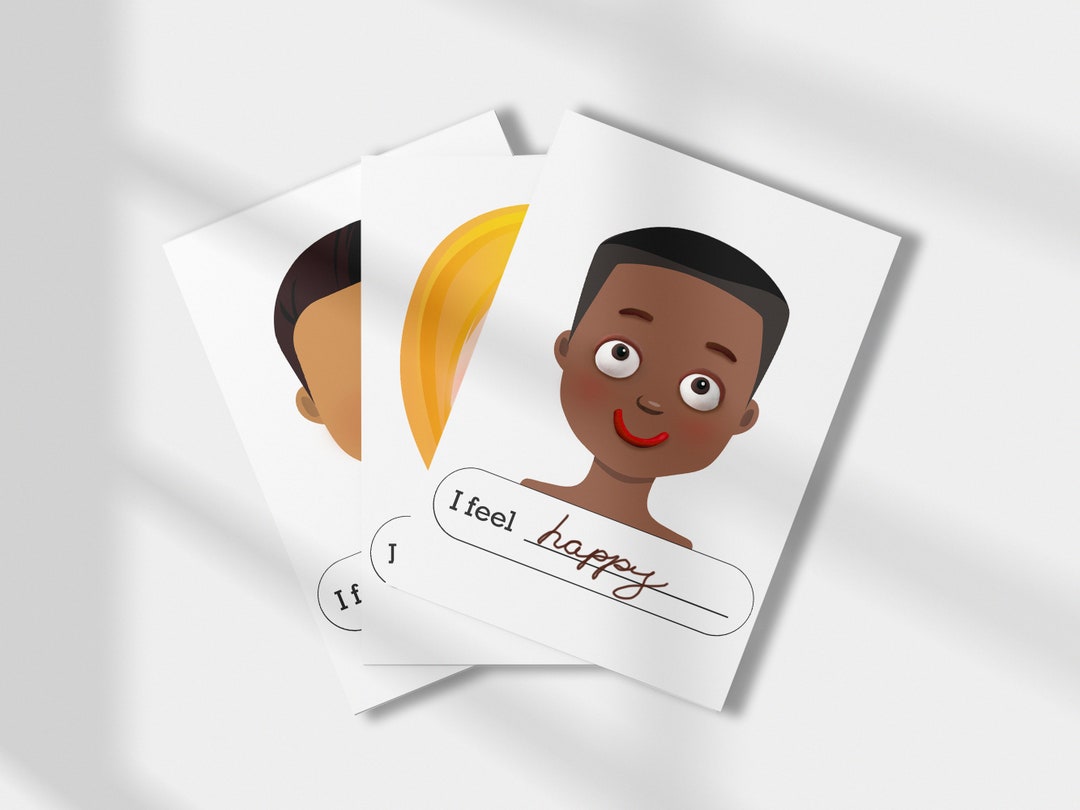 Play Dough Emotions Mats: Kids Faces Printable (PDF Download) - Etsy