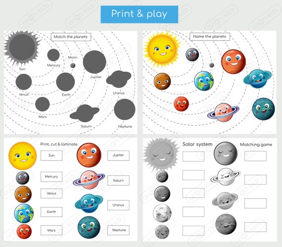 Planets Matching Worksheet