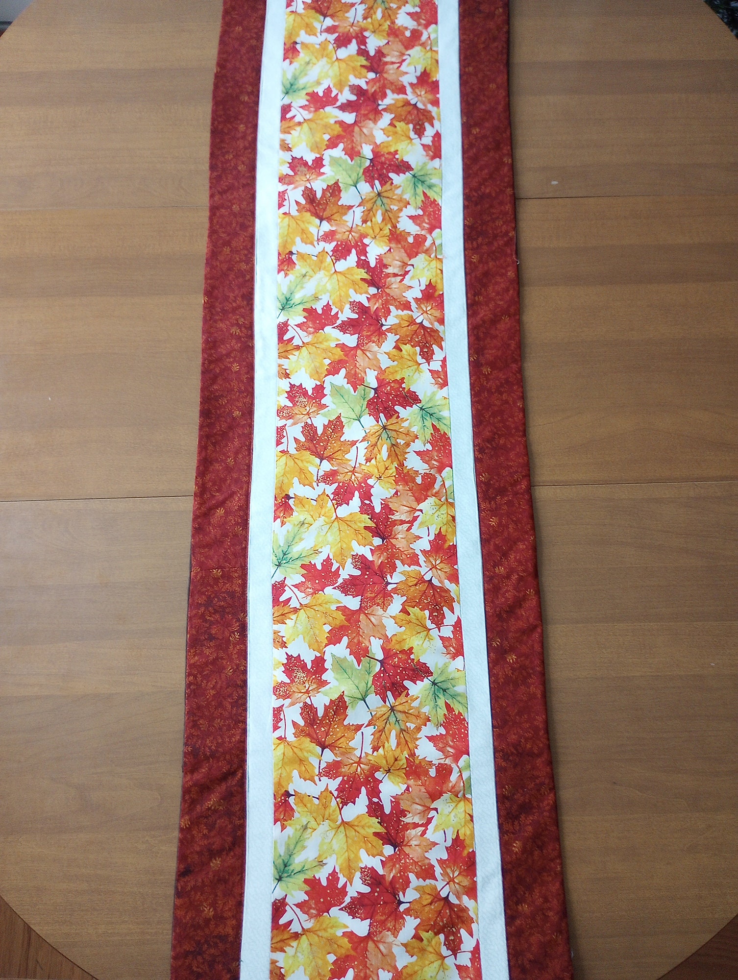 Fall Leaves Table Runner Brown Autumn Leaves Table Runner Fall Table ...