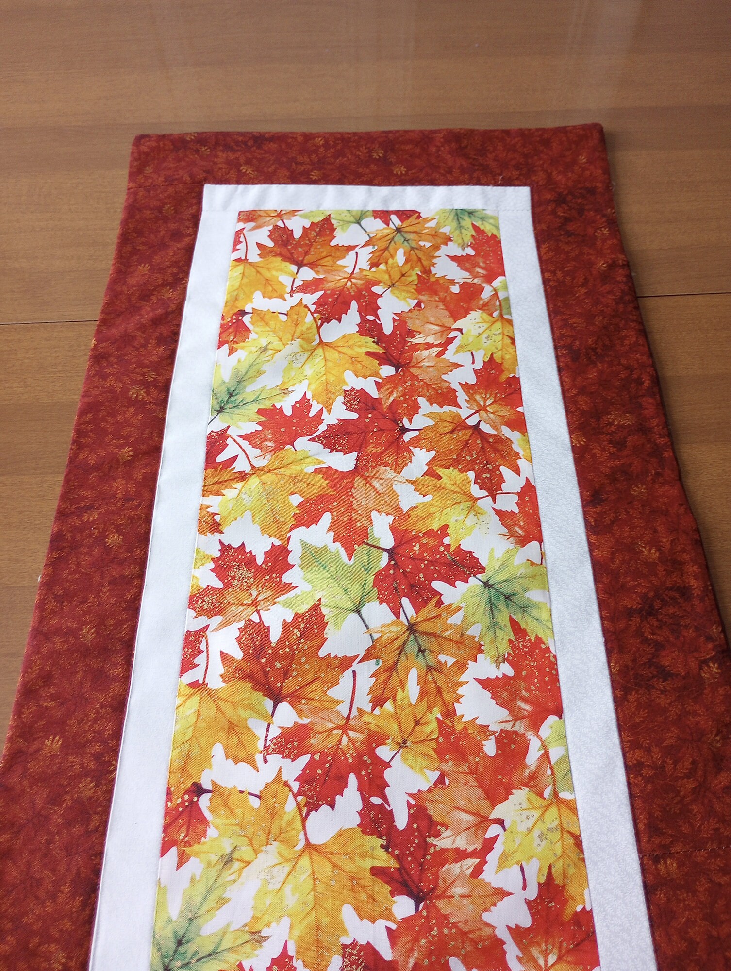 Fall Leaves Table Runner Brown Autumn Leaves Table Runner Fall Table ...