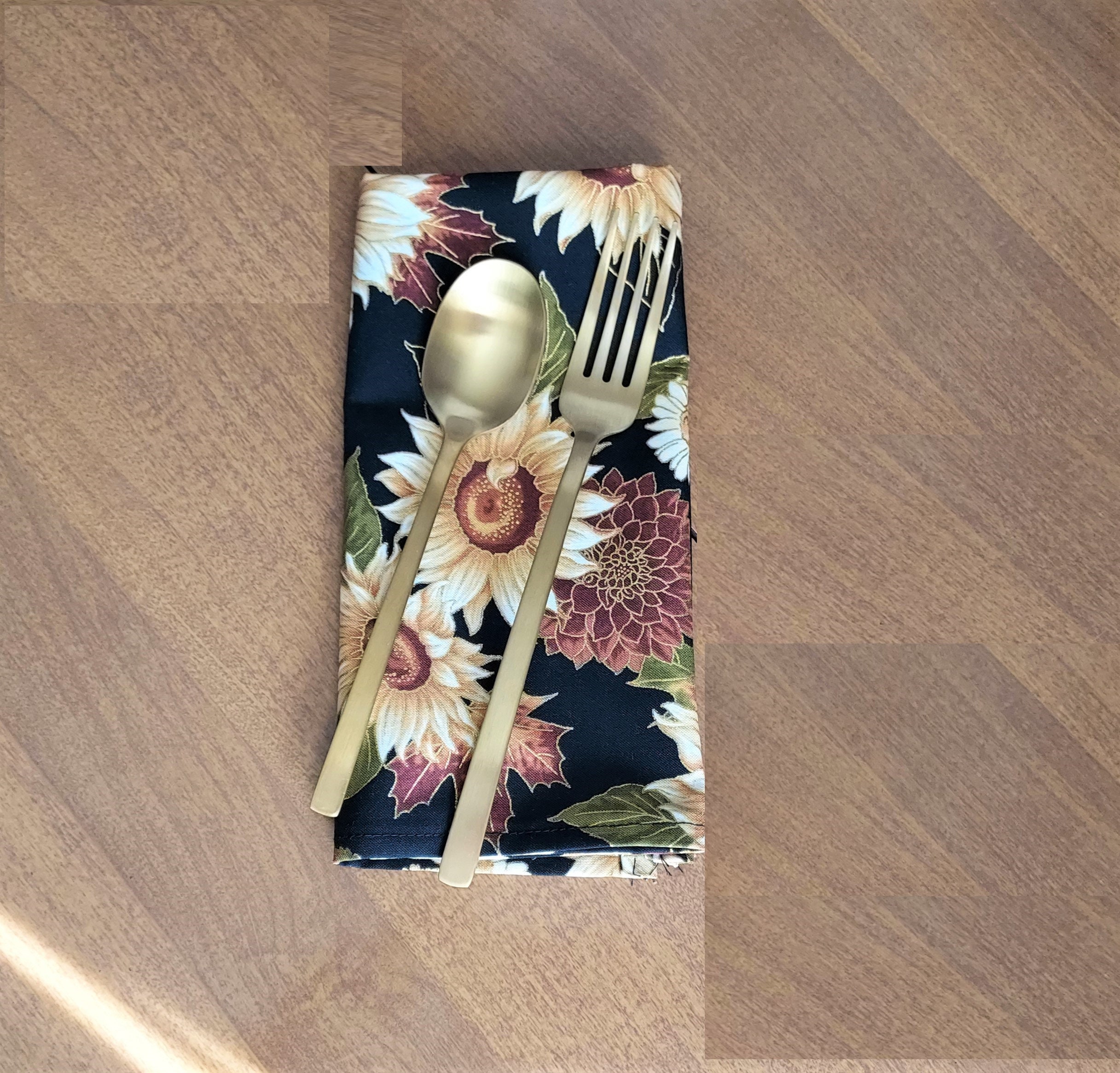 Sunflower Fabric Table Napkin Autumn Table Decor Dinner Party Napkin ...