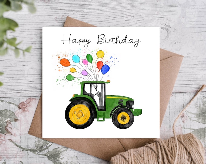 Tractor Birthday Card, Tractor Pop up Box Card, Birthday Card, - Etsy UK