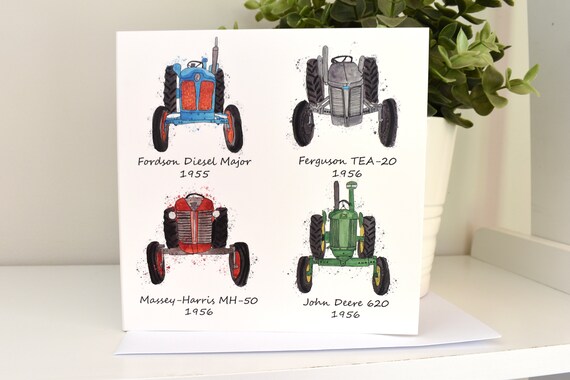 Vintage Tractor Card / Tractor Card / Old Tractors / Greeting - Etsy UK