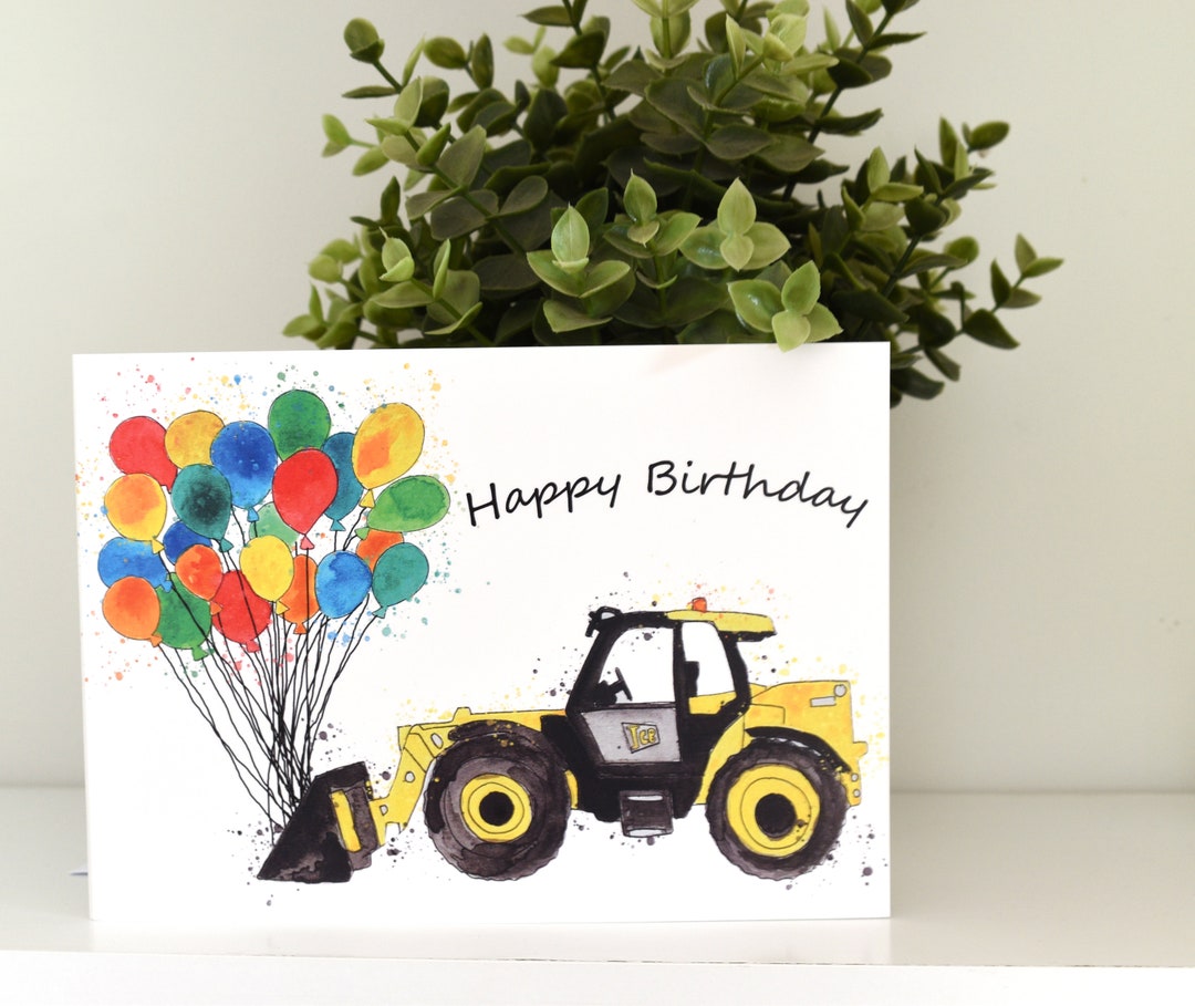 JCB Card / JCB Birthday Card / Birthday Card / Card for Him / - Etsy