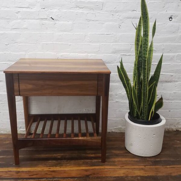 Walnut Nightstand - Etsy