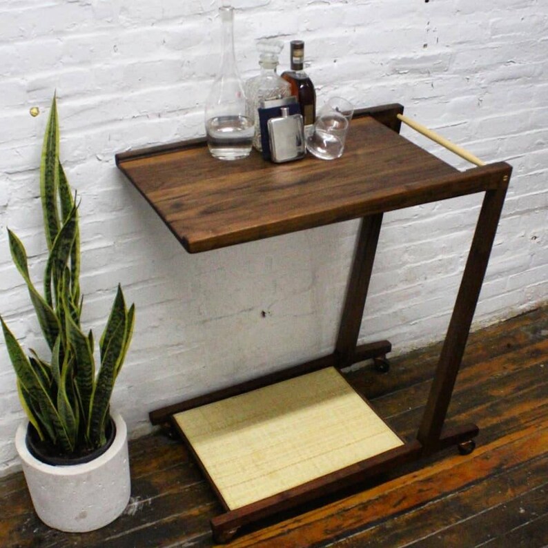 Nakashima Inspired Beverage Cart - Etsy