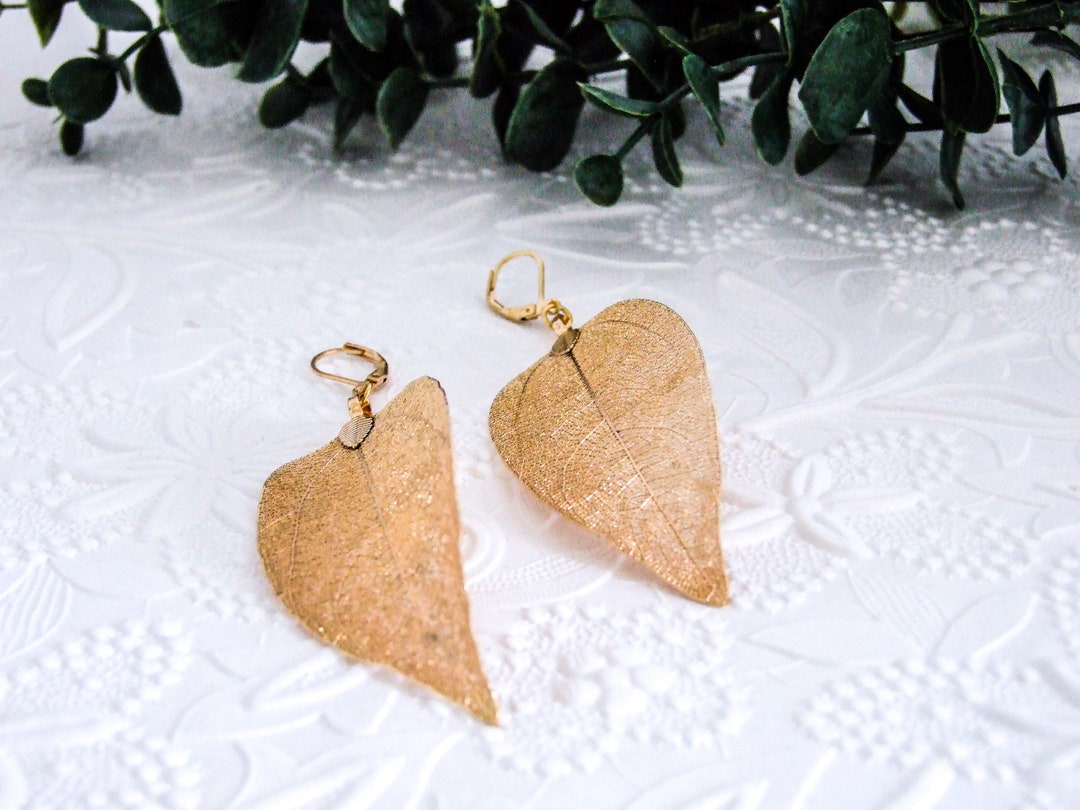 Handcrafted, Artisanal Leave Earrings - Etsy