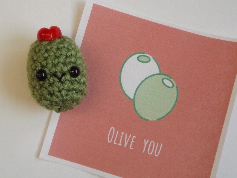 Tiny Olive Plush, Cute Olive Plushie, Small Stuffed Animal Olive Plush ...