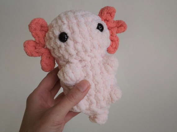 Axolotl Amigurumi Stuffie Cute Pink Axolotl Plushie Stuffed - Etsy