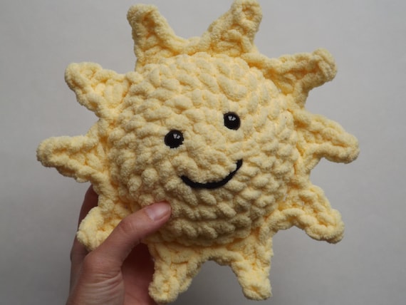 Large Sunshine Amigurumi Stuffie Large Sun Plushie Stuffed - Etsy