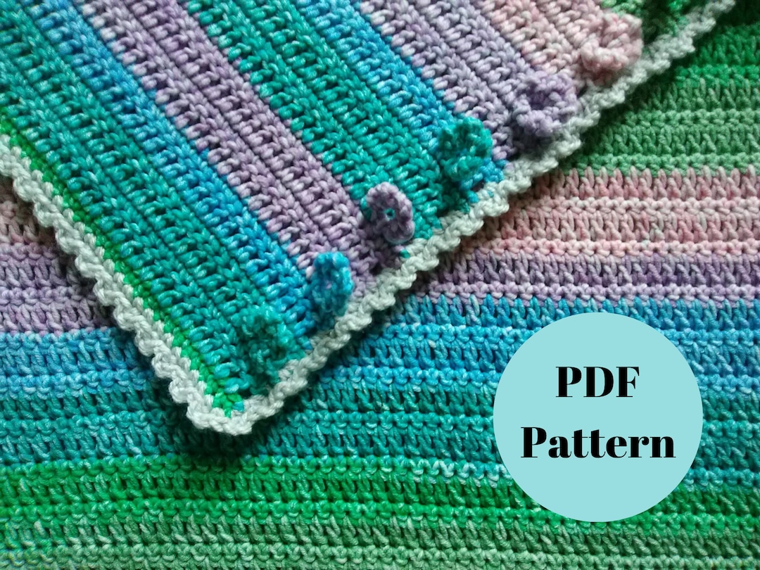 PATTERN ONLY - Cozy Posy Throw Crochet Pattern, PDF Digital Dowload - Etsy