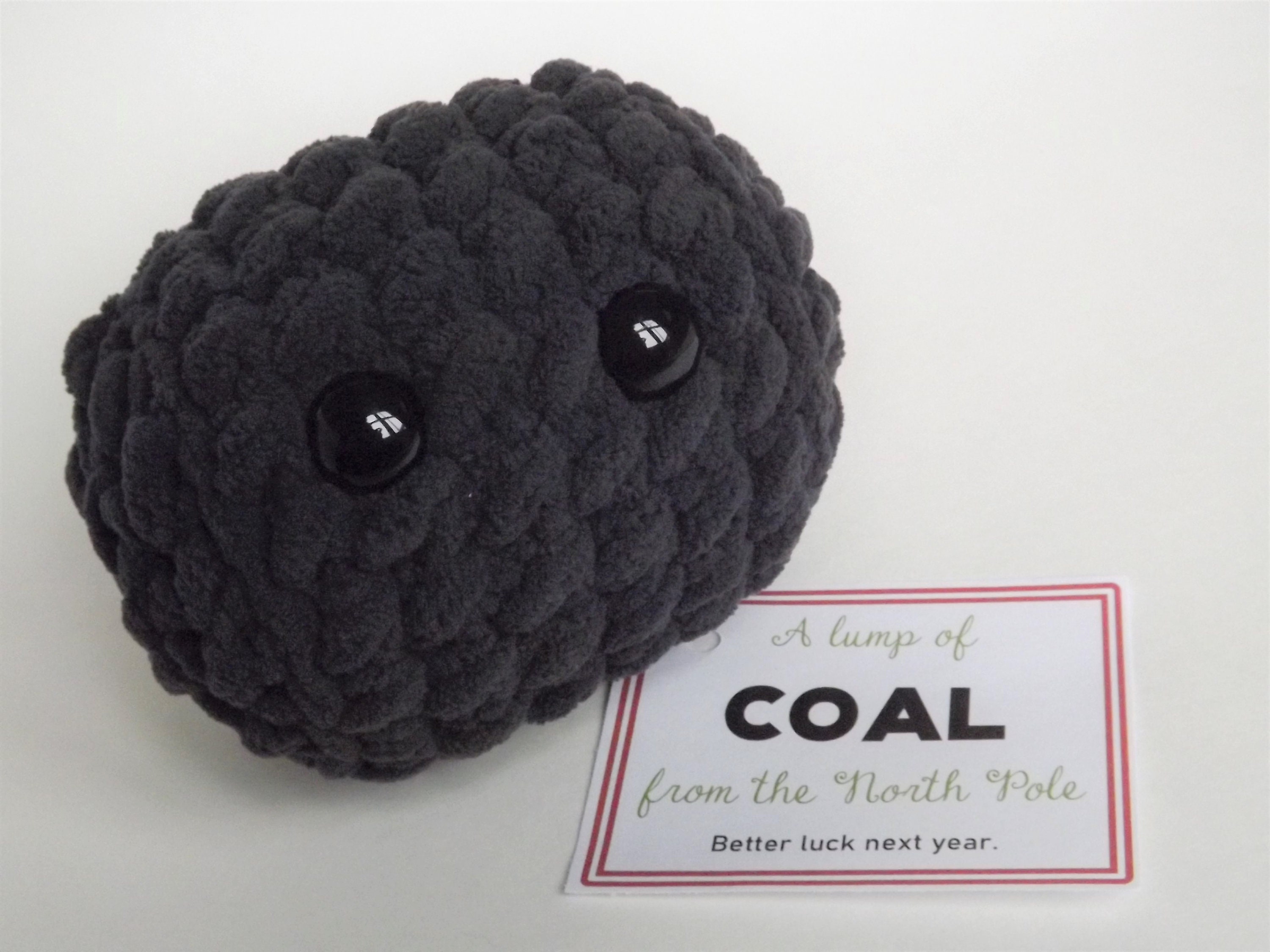 Lump of Coal Cuddler Plush Coal for Christmas Stuffed Coal - Etsy