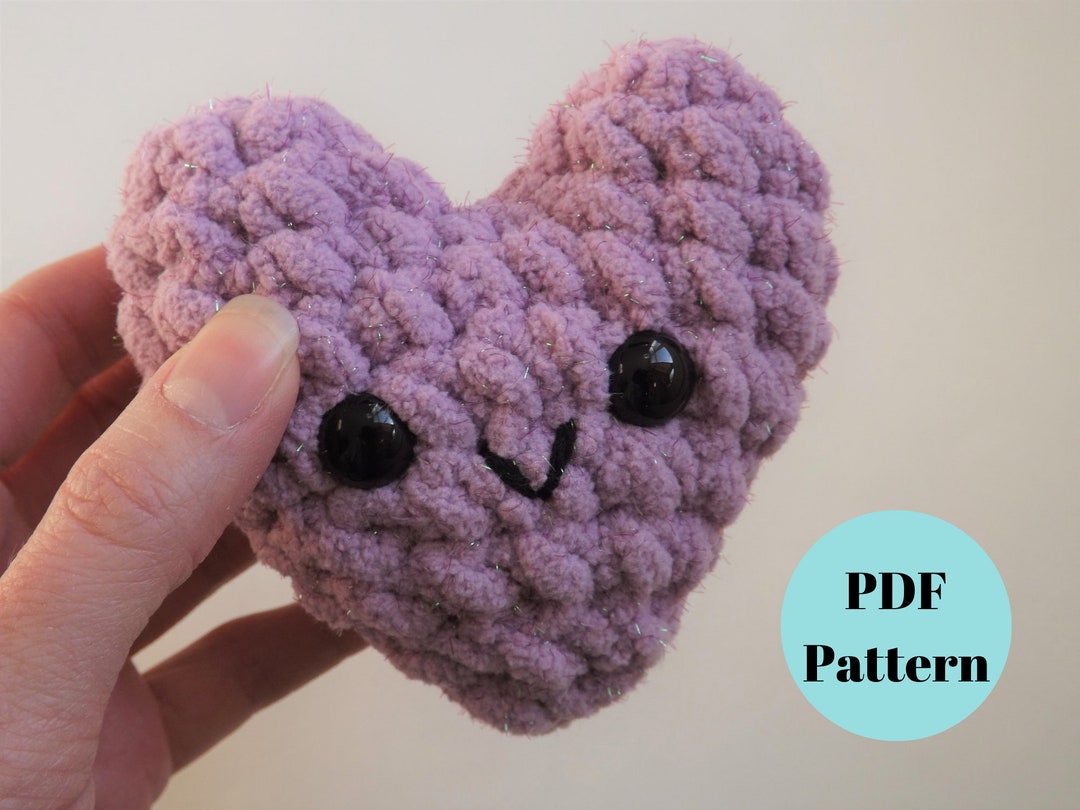 PATTERN ONLY - Plush Heart Amigurumi Crochet Pattern, PDF Digital ...